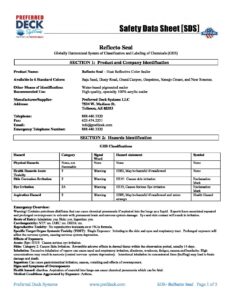 Reflecto Seal SDS PDF | Pref Deck